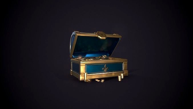 Tresure Chest - BLUE 3d model