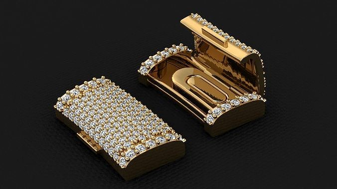 Cuban lock 12mm curve | 3D model