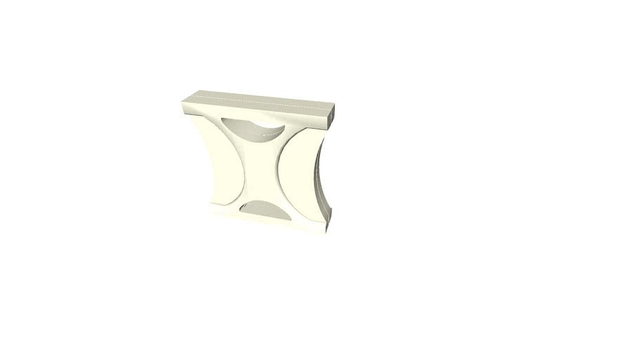 Cobogo Lua Fendi 30x30cm 3d model