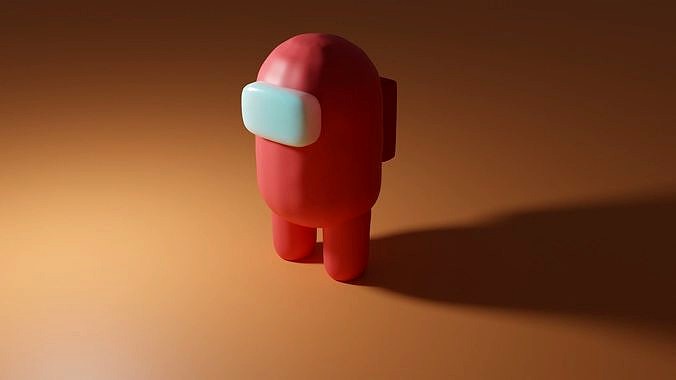 Among Us Figur red 3d model