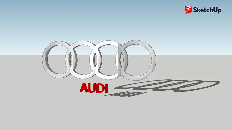 AUDI logo 3d model