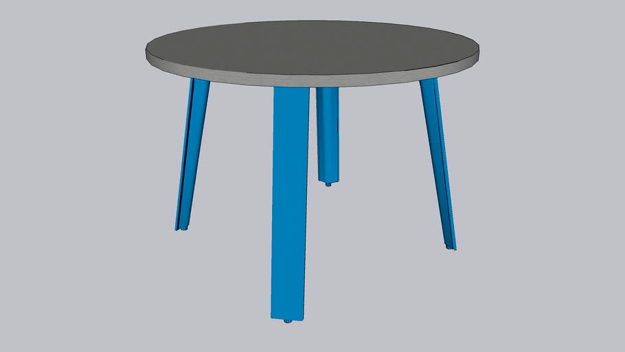 Teknion blade leg meeting table 3d model