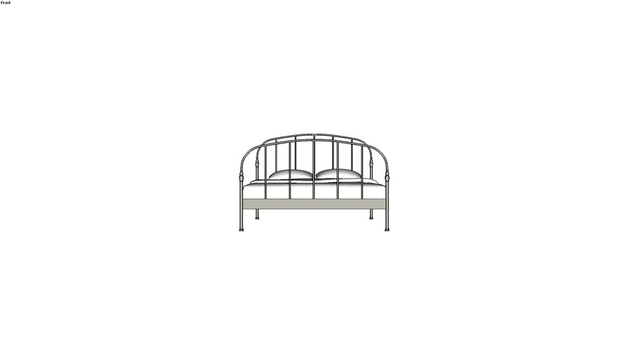 SIXTINE - Lit 160x200 en metal blanc 3d model