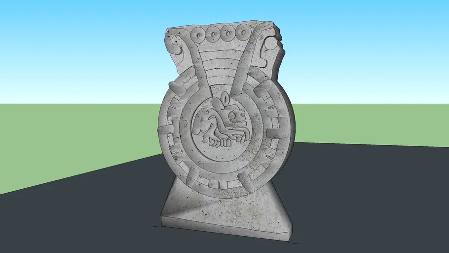 escultura azteca 3d model