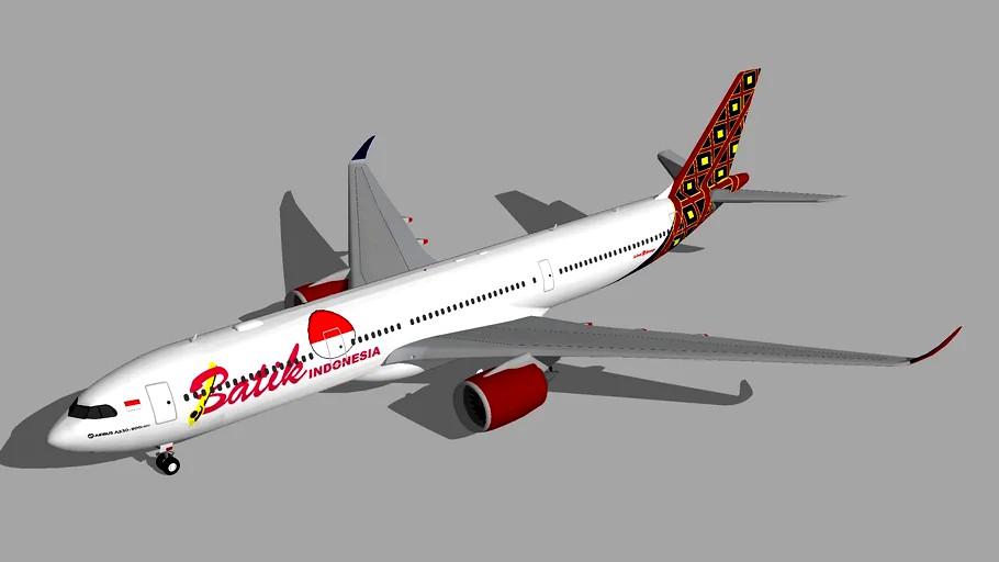 Batik Air Airbus A330-900neo 3d model