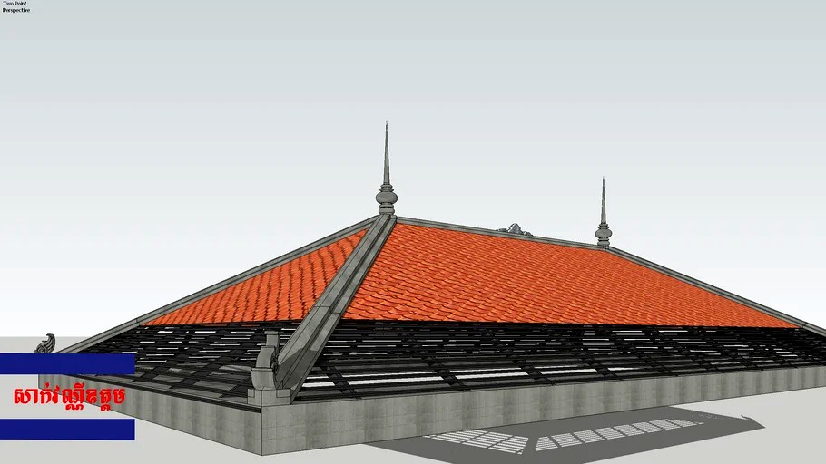 KHMER ROOF STRUCTURE.skp 3d model