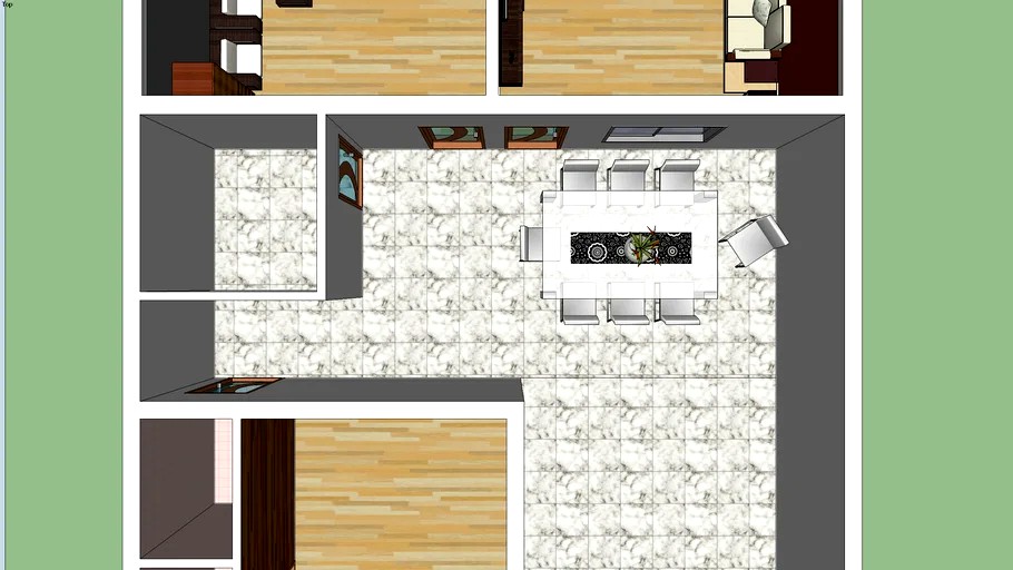 contoh denah 3d model