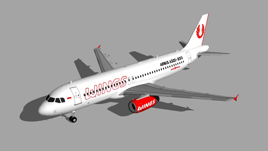 Wings Air Airbus A320-200 1 3d model