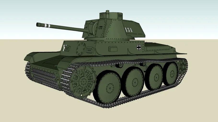 tanque-Panzer+38t 3d model