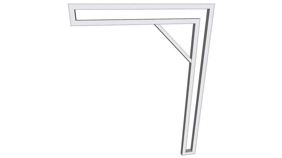 Metal Base End Leg 3d model