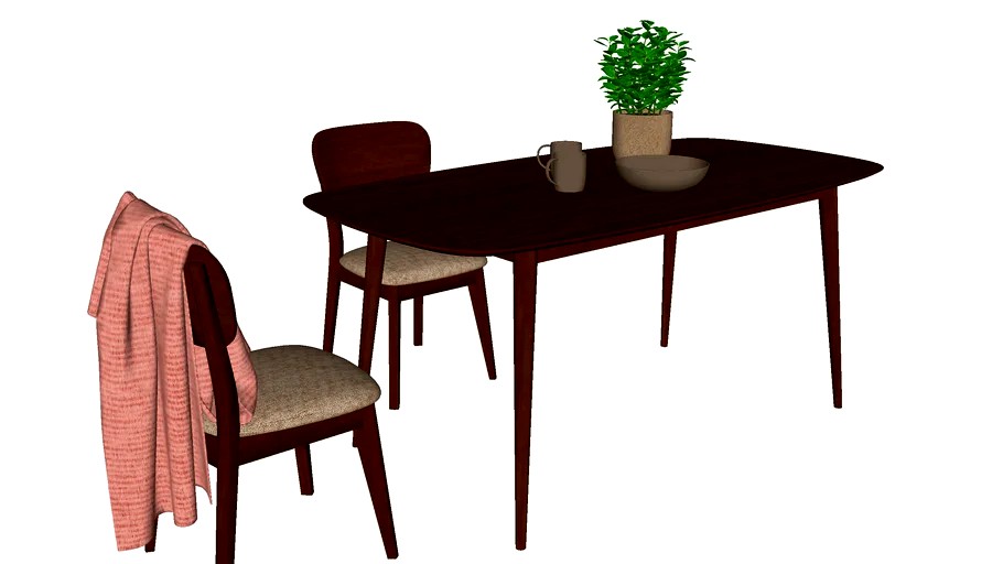 Meja makan 3d model