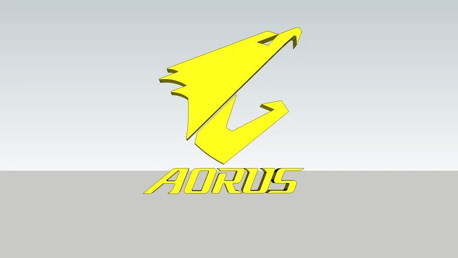 Logo Gigabyte Aorus 3d model