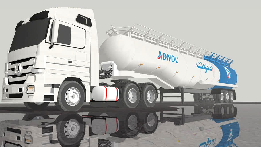 ADNOC GAS TANKER, TANKER, ADNOC, TRUCK 3d model