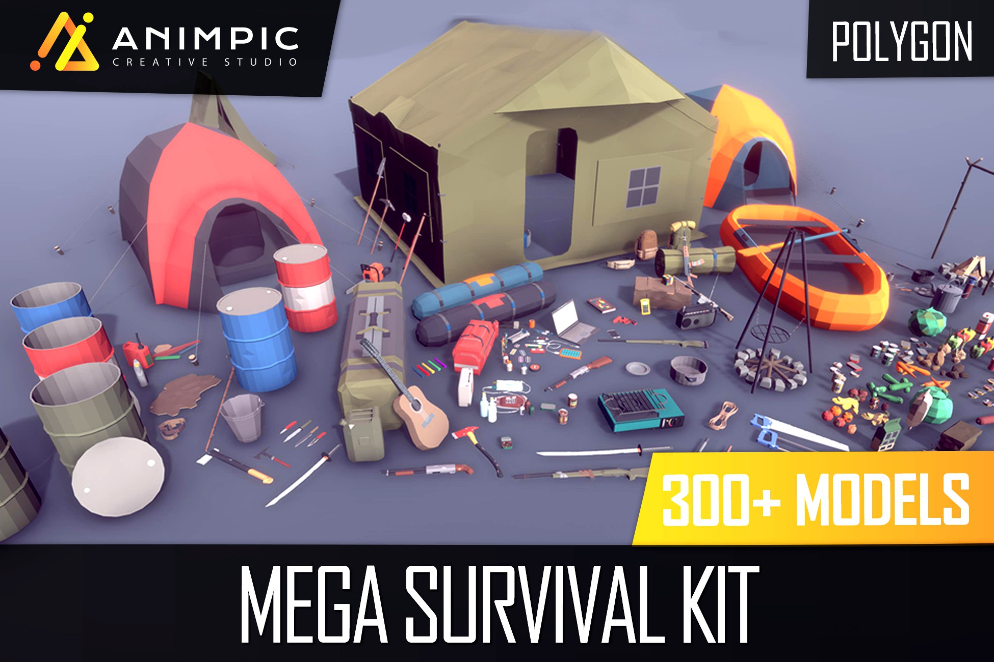 POLY - Mega Survival Kit 3d model