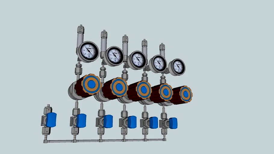 5 Stick Valve Manifold Box (VMB) 3d model