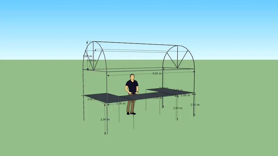market stall frame 3d model