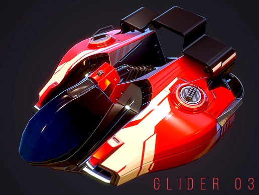 Sci-Fi Space Racer - Glider 03 3d model