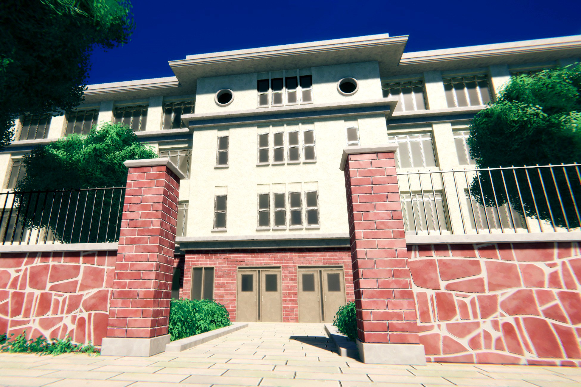 Japanese School - Stylized 3d model