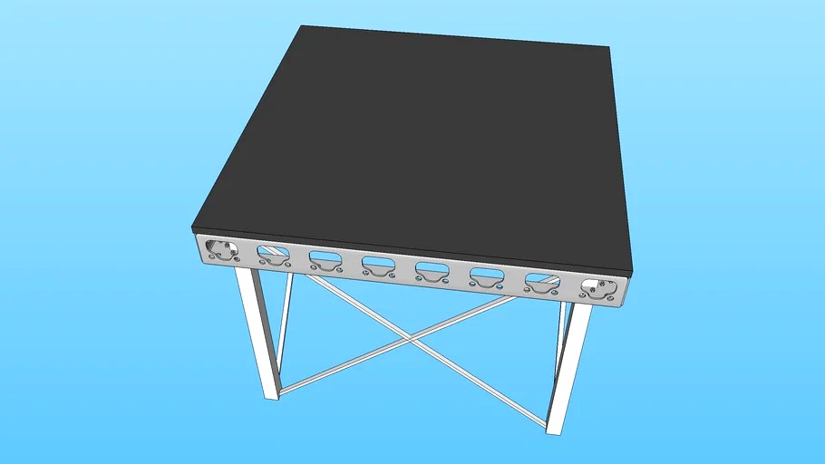 4x4 stage platform 3d model