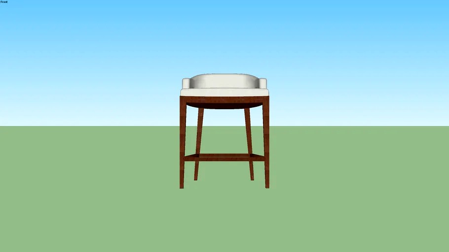 Banqueta Flicker Baixa 3d model