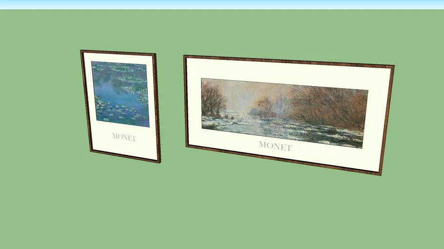 Monet Paintings 3d model