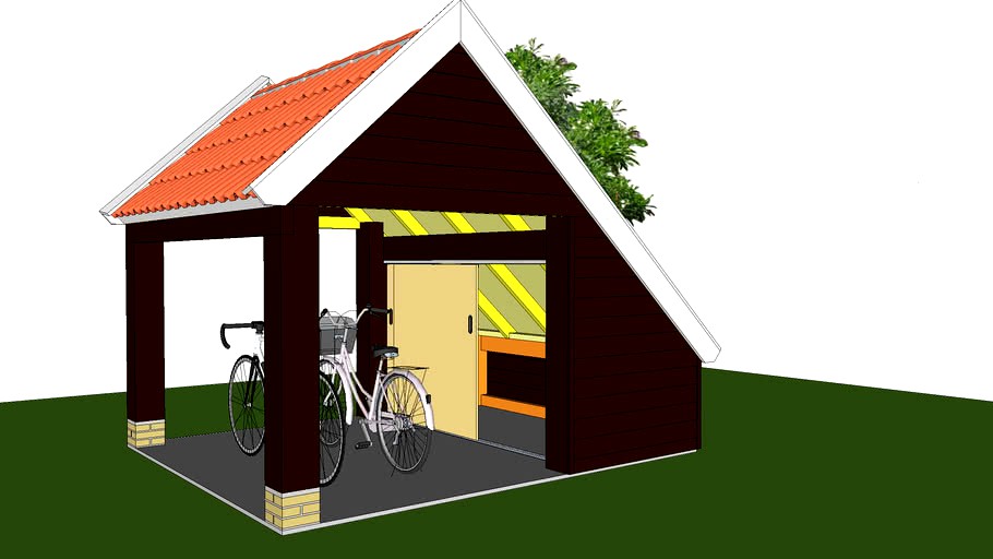 Fietsberging Hoorn, Terschelling 3d model