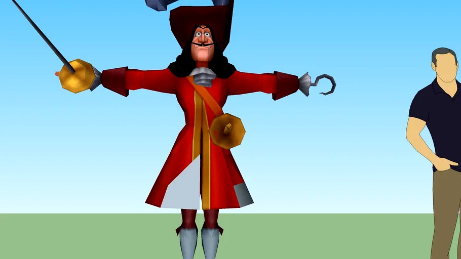captain hook 3d model