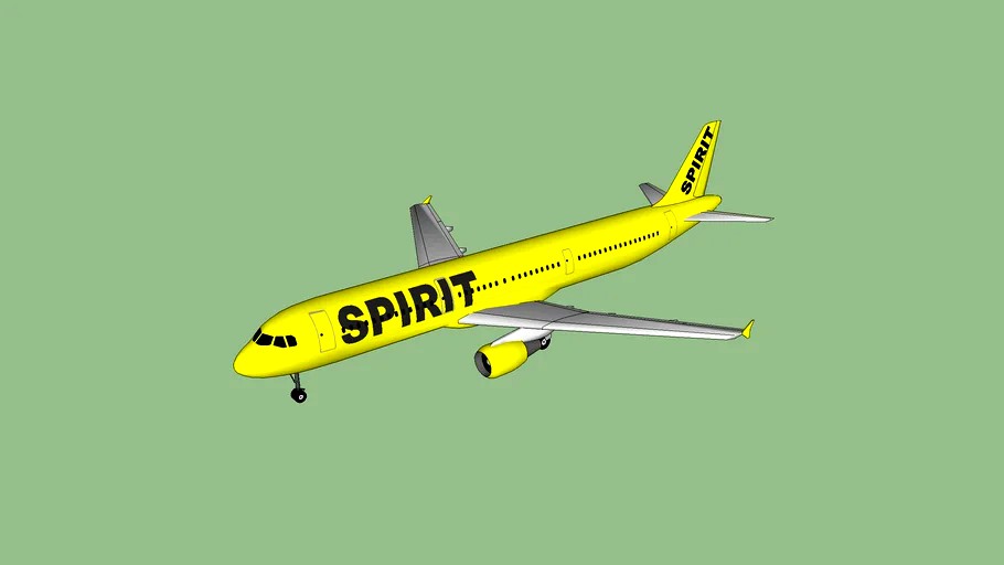 Spirit A321 Taxi Livery 1 3d model