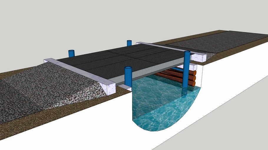 Temporary Bridges / I-Beam 3d model