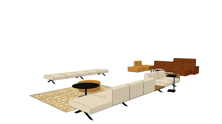 Steelcase Sistema Lounge System 3d model