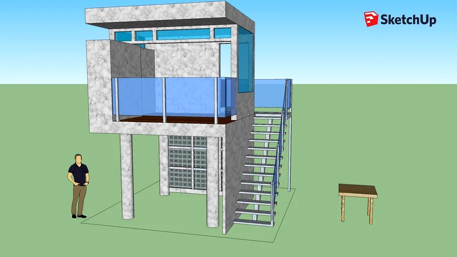 SketchUp Beach House 3d model