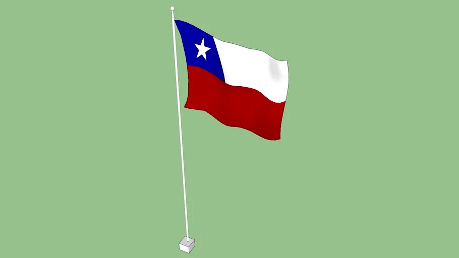 Bandera chilena 3d model