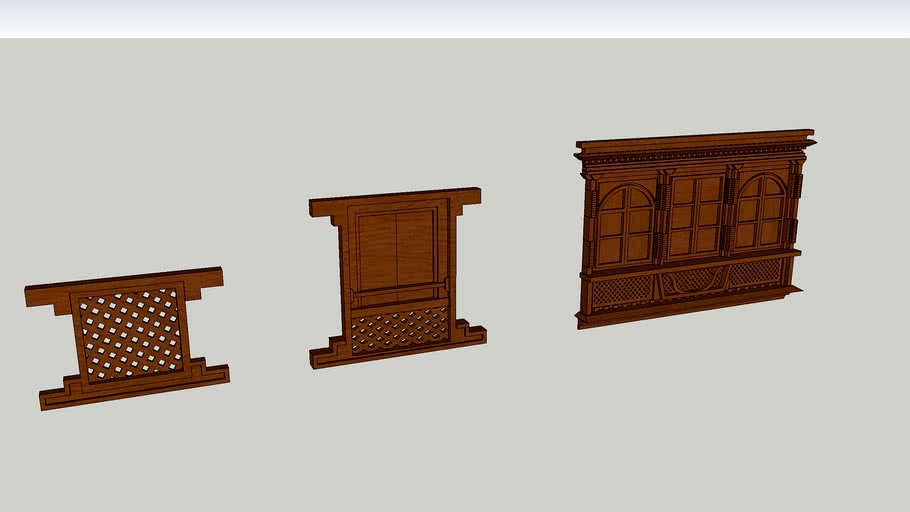 Newari window 3d model