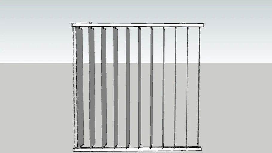 Vertical Blinds Double Track System by Sandei Blinds 3d model