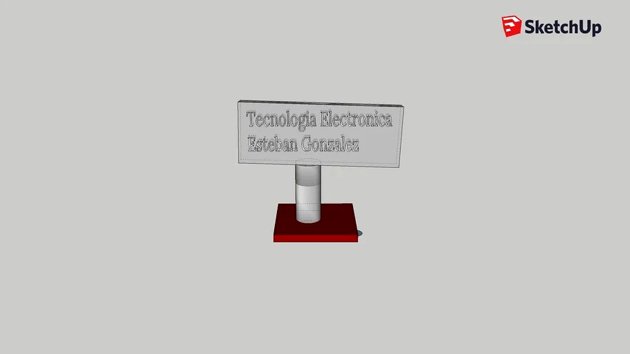 letrero te 3d model