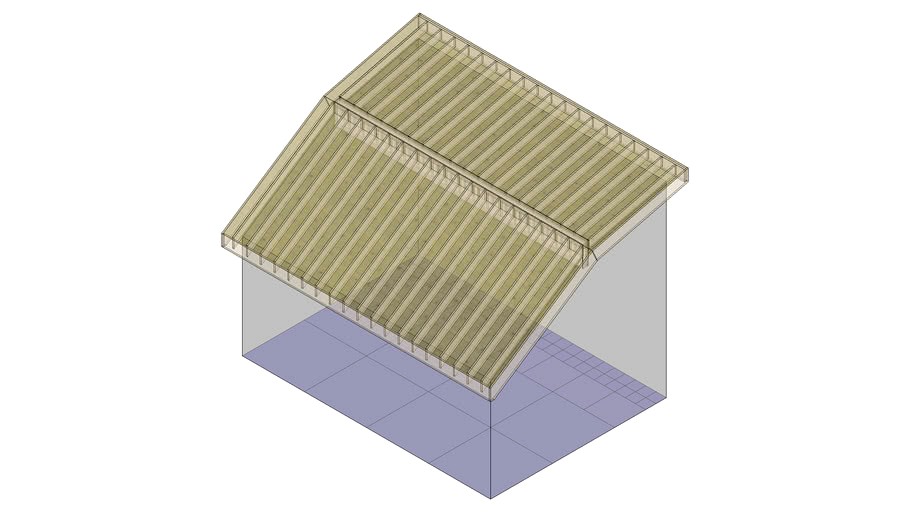 SAMPLE BUILDING 3.3 (CLERESTORY ROOF SEGMENT ONLY) 3d model