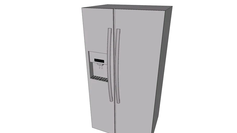 Double Full Door Fridge 3d model