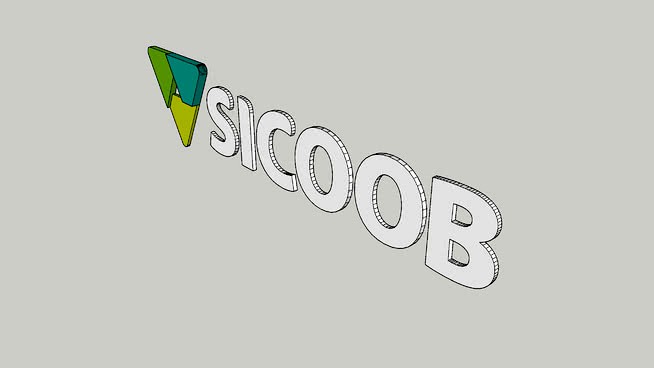 Logo Banco Sicoob 3d model