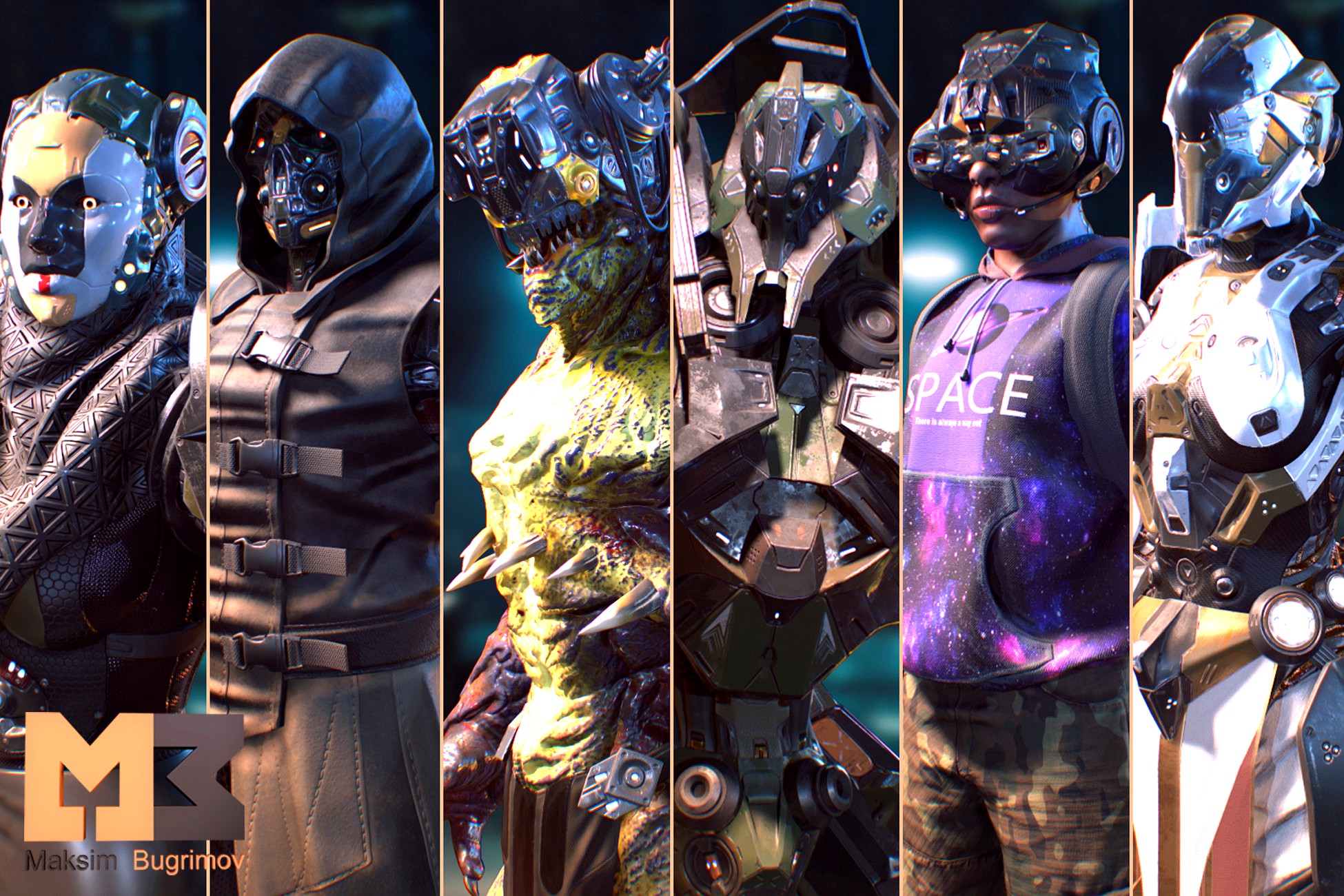 Sci-Fi Characters (Pack) Vol.2 3d model