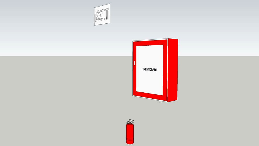 Fire exit sign 3d model