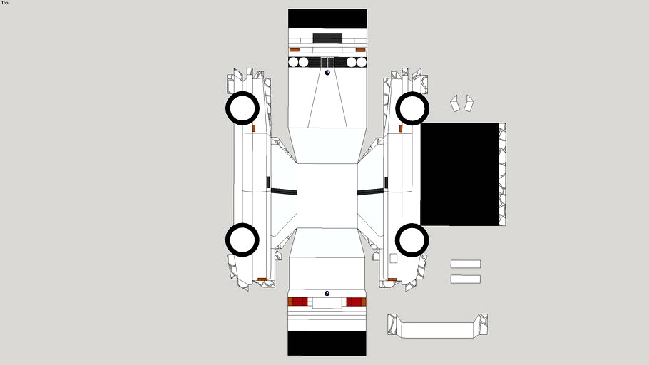 BMW E30 PAPER CAR 3d model