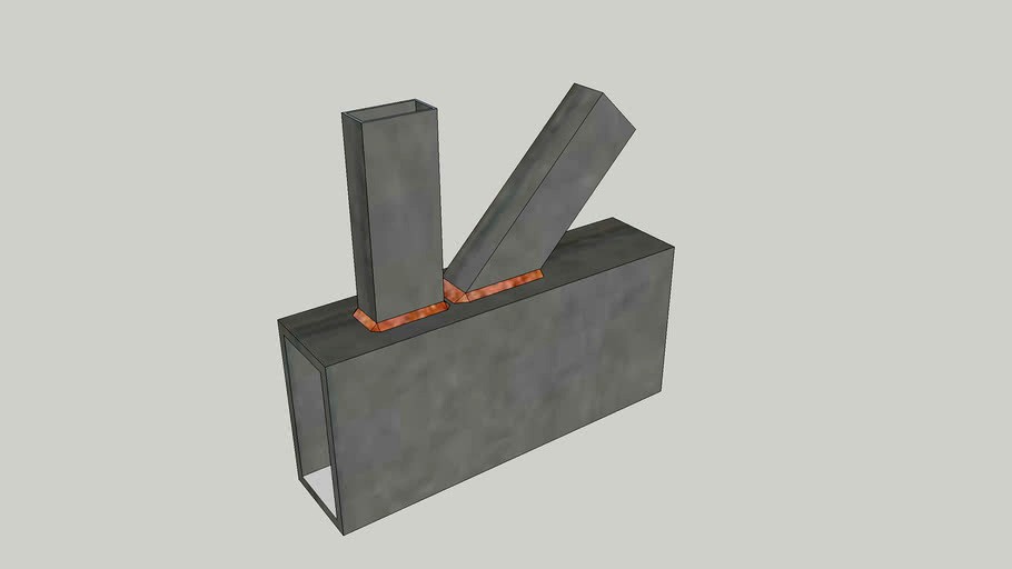 welded rectangular hollow sections 3d model