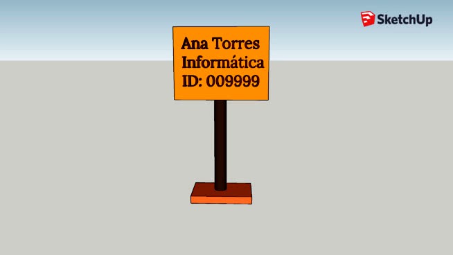 Mi letrero 3d model