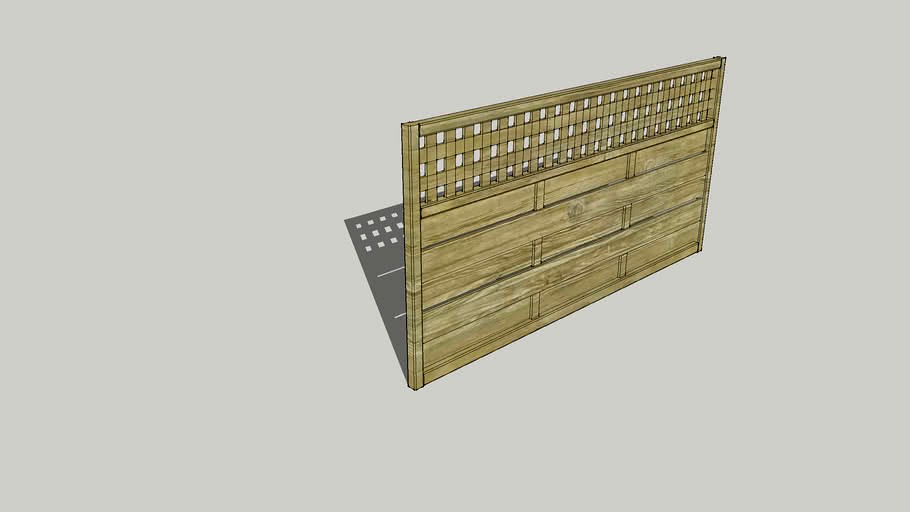 3ft x 6ft fence panel 3d model