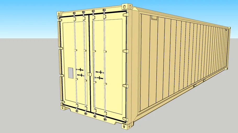 Container 40ft Reefer High Cube 3d model