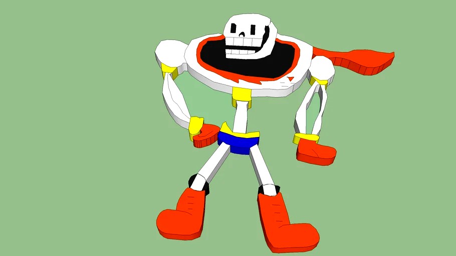 undertale Papyrus 3d model