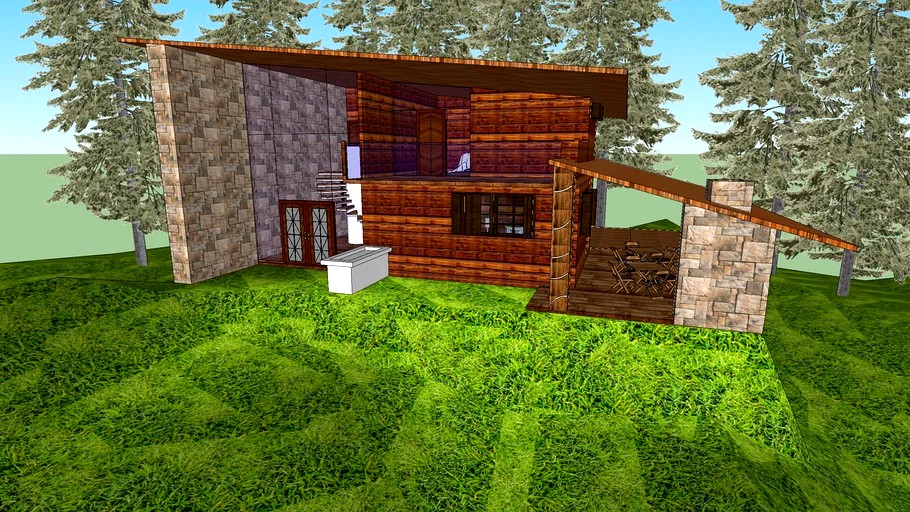 cabaña 3d model