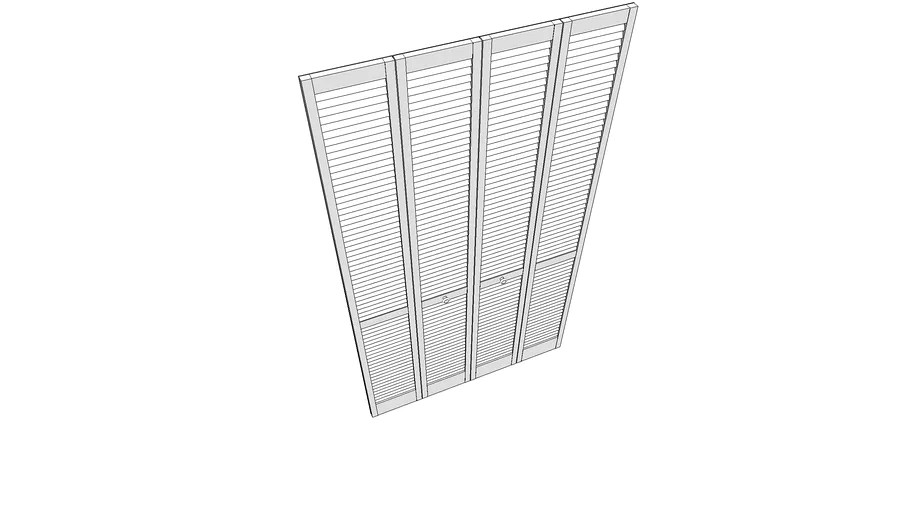 porte placard pliante persienne RANCH LAPEYRE 135 242 3d model