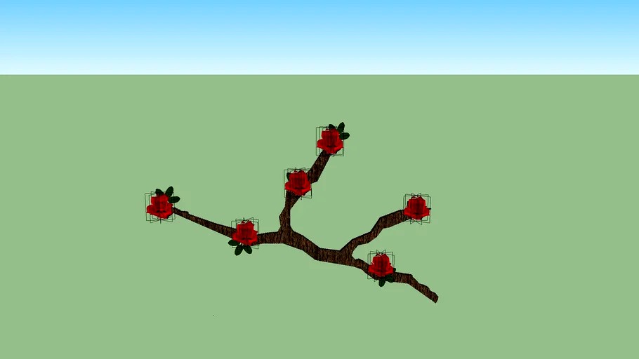 rose vine 3d model