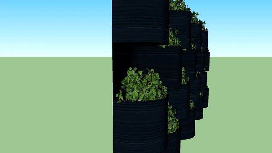 Vaso Parede Linea Chumbo 50 Japi 3d model